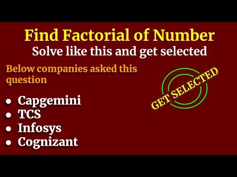 Find Factorial of number in Java | Java Interview Questions