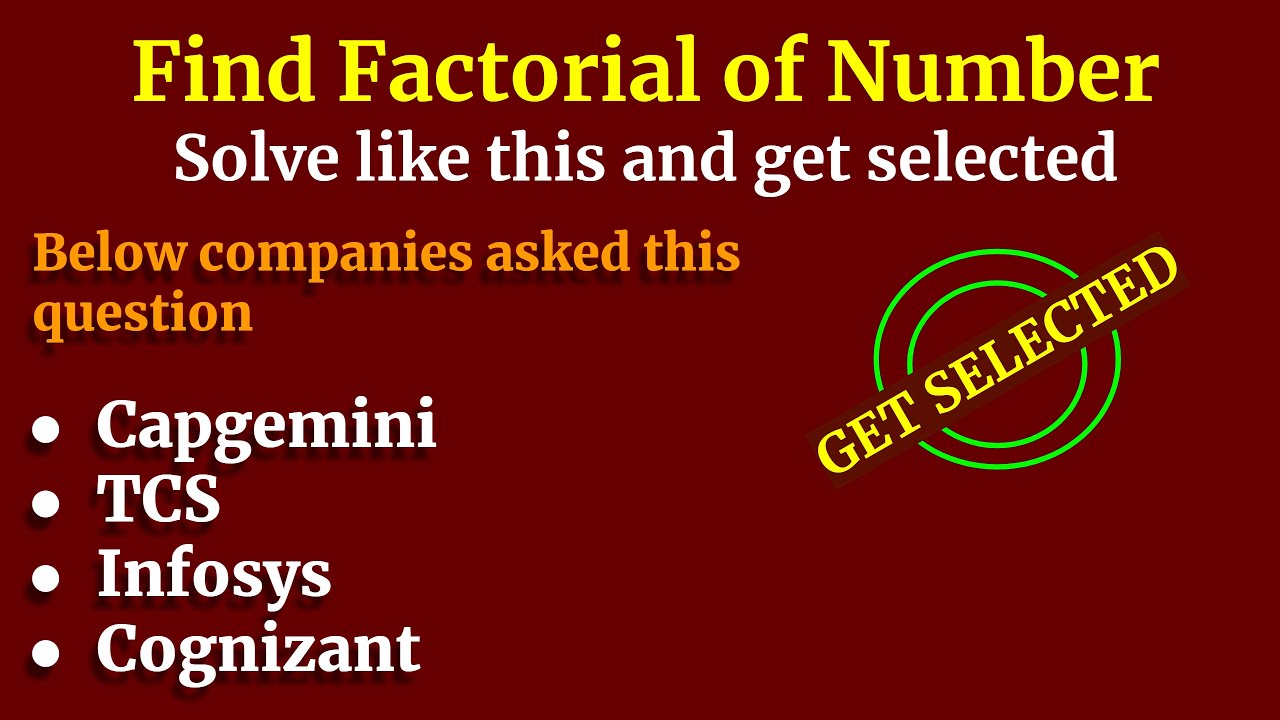 Find Factorial of number in Java | Java Interview Questions