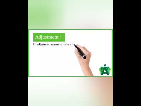 Adjustment | Meaning | Accounts |