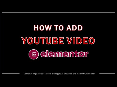 How to Add YouTube Video in Elementor