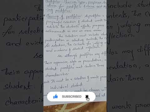 | PURPOSE AND GUIDELINES OF PORTFOLIO | #types #sem3 #bednotes #meaning @lessonplansforteachers369