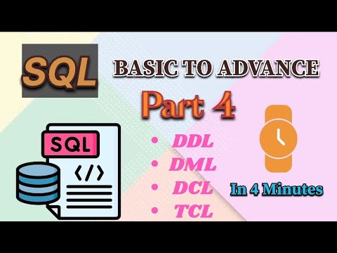 DDL, DML, DCL, TCL Commands Explained | SQL Part 4 | Basic