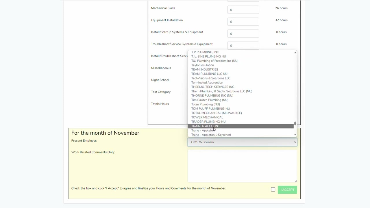 How-To Use the Apprentice Work Record Site