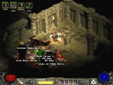 Diablo II PvM Summoner Necromancer + Hybrid Kicker/Trapsin Assassin with top equipment!