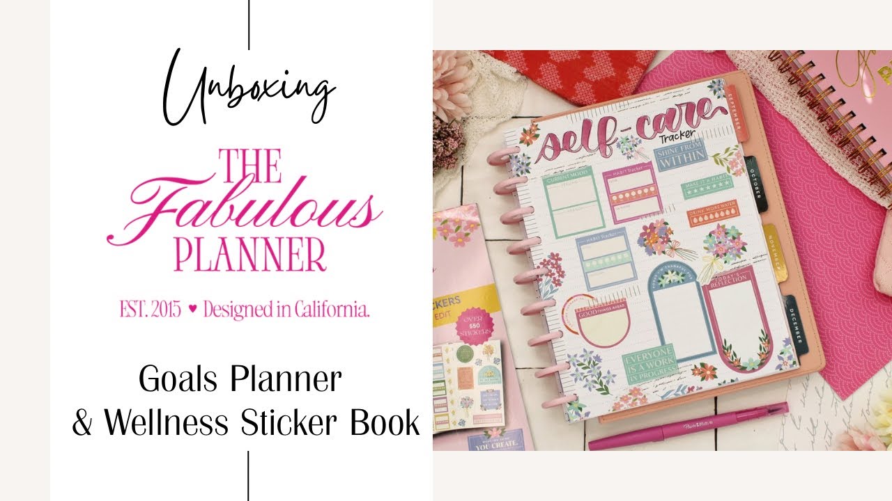 Unboxing The Fabulous Planner NEW Wellness Sticker Book and Plan with Me 