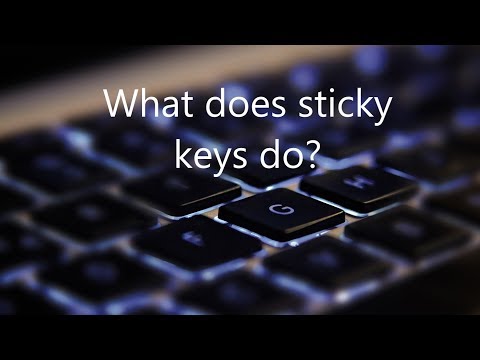 Sticky Keys Setting explained.