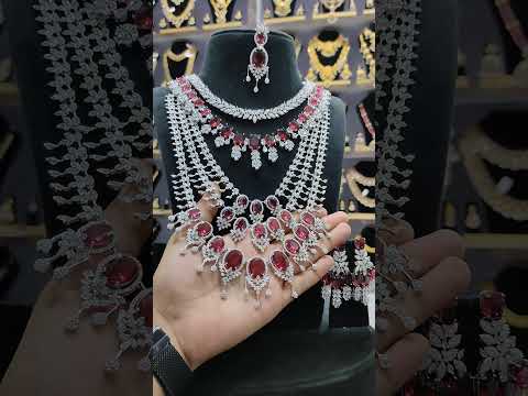Artificial jewellery wholesale market Chennai Sowcarpet || AD stone jewellery wholesale Sowcarpet