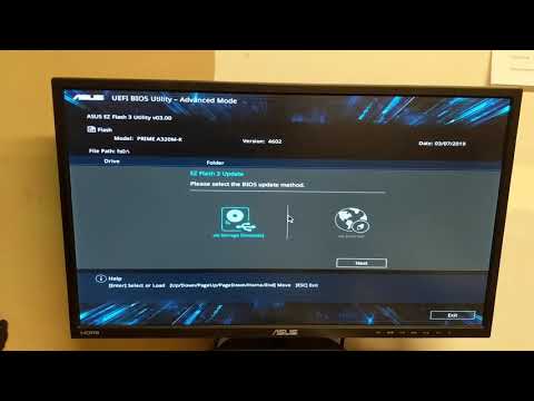 BIOS update ASUS A320M-K prime for a RYZEN 5 3600 CPU