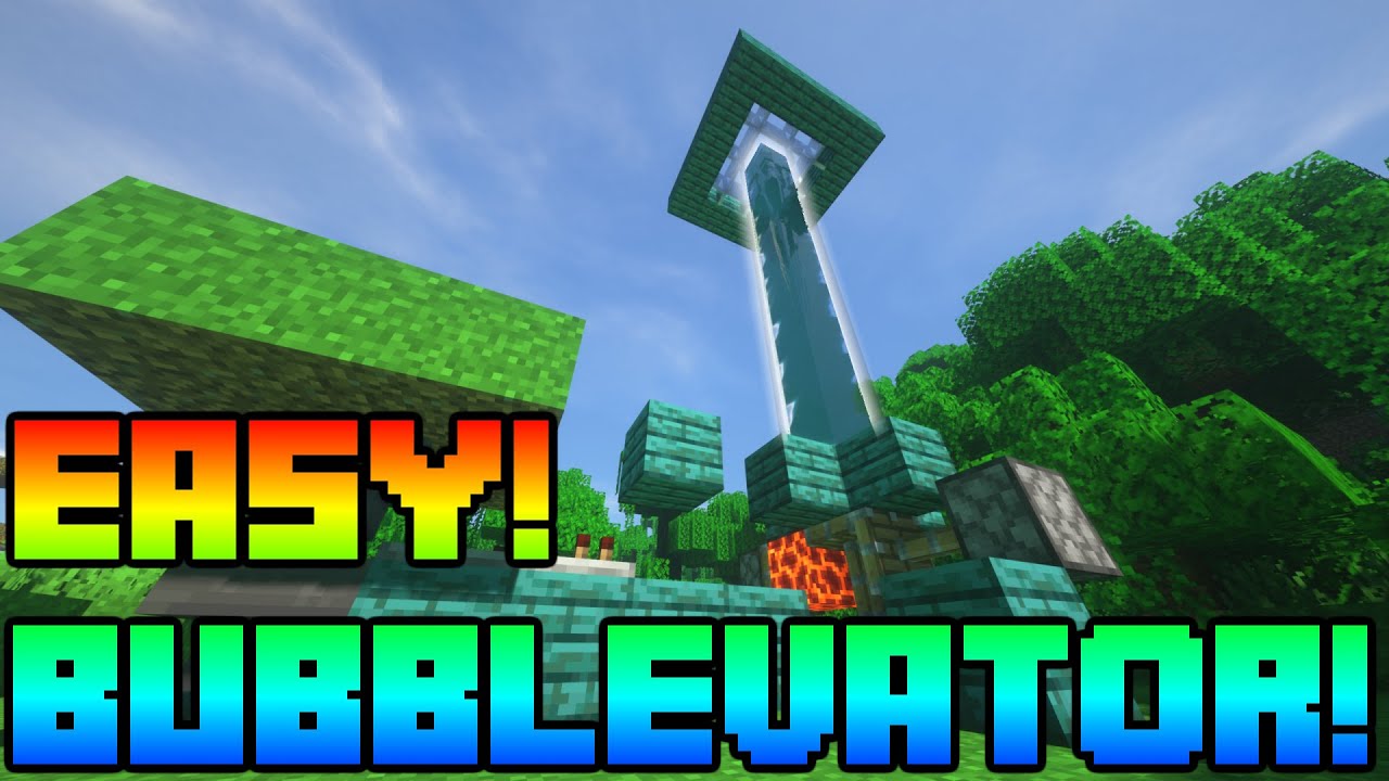 Super easy water elevator 1.13 - 1.16, 1.17 (Bubble elevator tutorial)