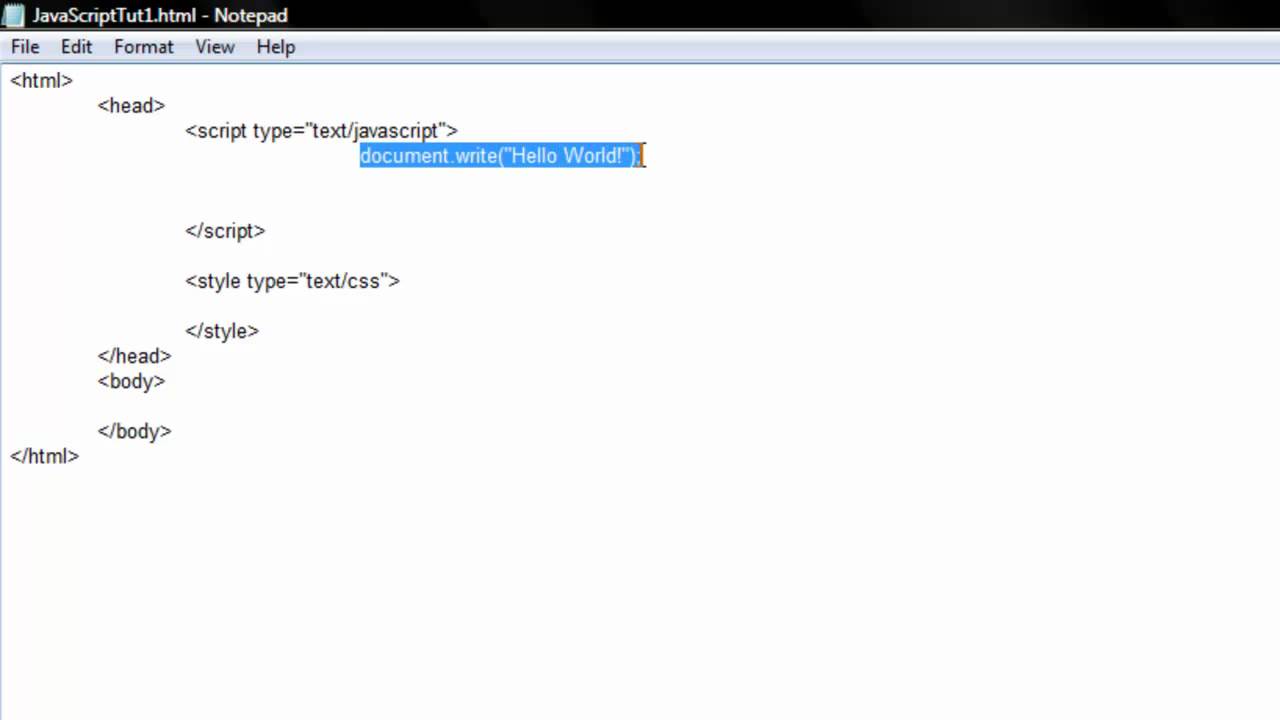 Document.write and Alert - JavaScript Tutorial #1