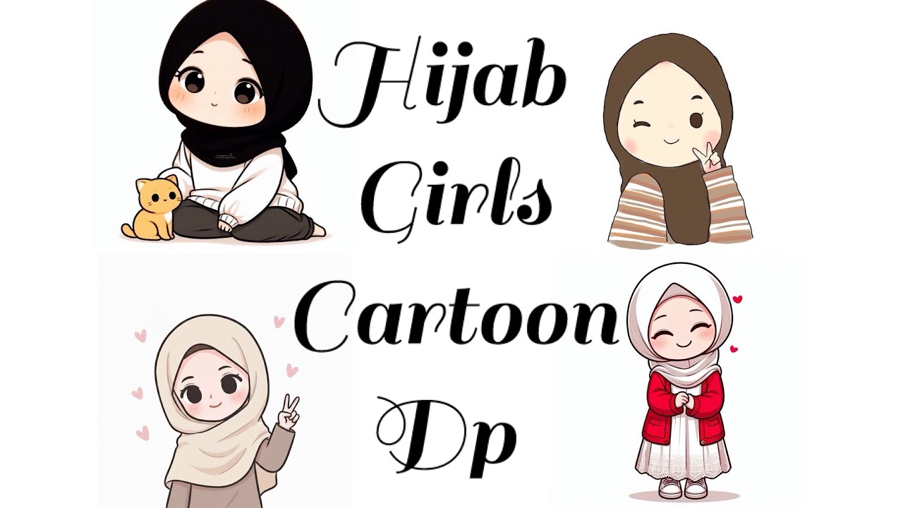 Hijab girl cartoon dp Beautiful profile for girls // RN Husna abbasi 💖 || part 9