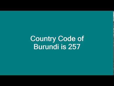 Country Code of Burundi is 257