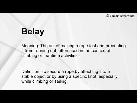 Belay Meaning