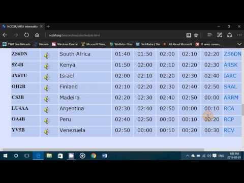 Amateur radio propagation beacons from NCDXF IARU to listen in CW or SSB