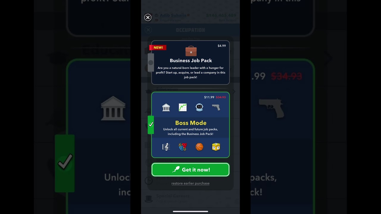 How to get anything free in BitLife #free #bitlife #jobpack #hack #cheat #easy