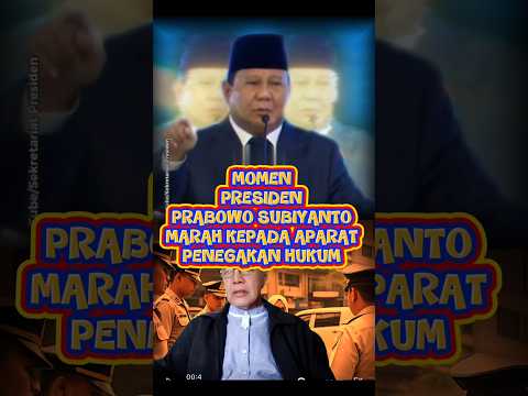 Presiden Prabowo Marah Kepada Aparat Penegak hukum.