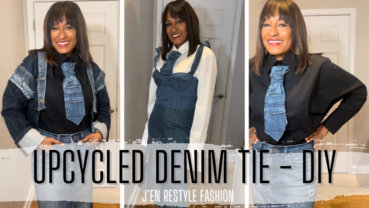 Denim Tie Upcyle | DIY your jeans into a necktie | Upcycle Denim | Denim restyled