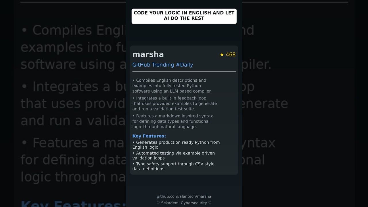 GitHub Trending Repositories: alantech/marsha 🇬🇧