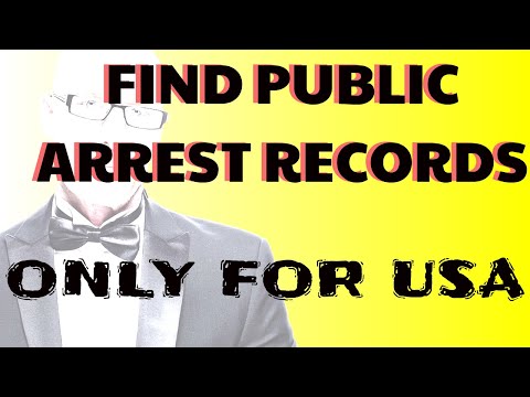 Public Arrest Records - How To Find REAL Official Public Records ( ONLY FOR US )