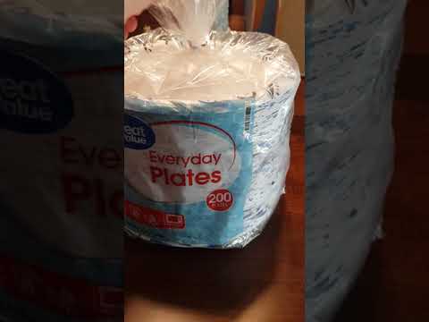 Walmart Everyday Paper Plates Unboxing