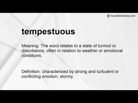 tempestuous Meaning