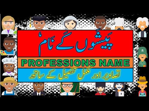 List of Jobs and Occupations | Professions Name in Urdu and English | Career in Urdu and English