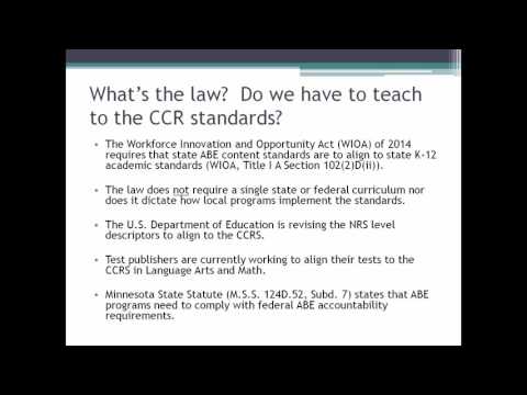 MN ABE Content Standards