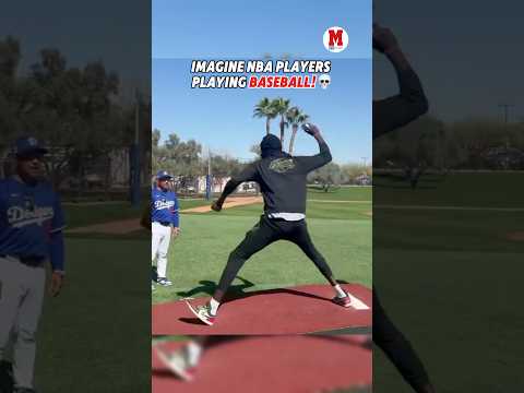 IT WOULD BE INSANE!🤯⚾️Imagine NBA players playing baseball!💀#nba #mlb #basketball #baseball