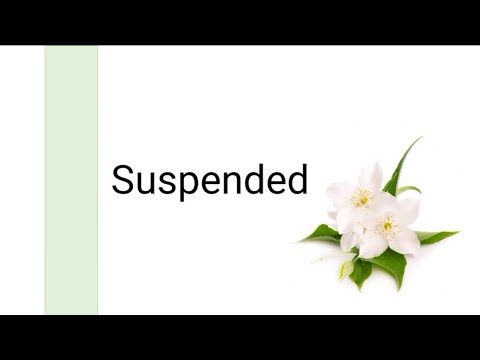 Suspended Meaning in Urdu/ Suspended Meaning in English/ سسپنڈید کے معنی