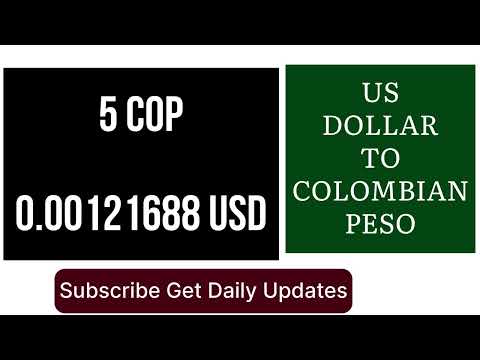 COP to USD Colombian Peso to Us Dollar Rate Today 5 June 2025