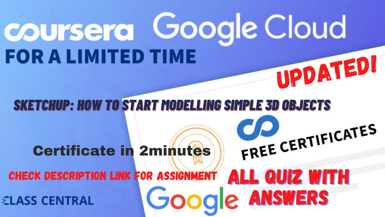 SketchUp: how to start modelling simple 3D objects, All Quiz Answers.#coursera #learning #quiz #mr