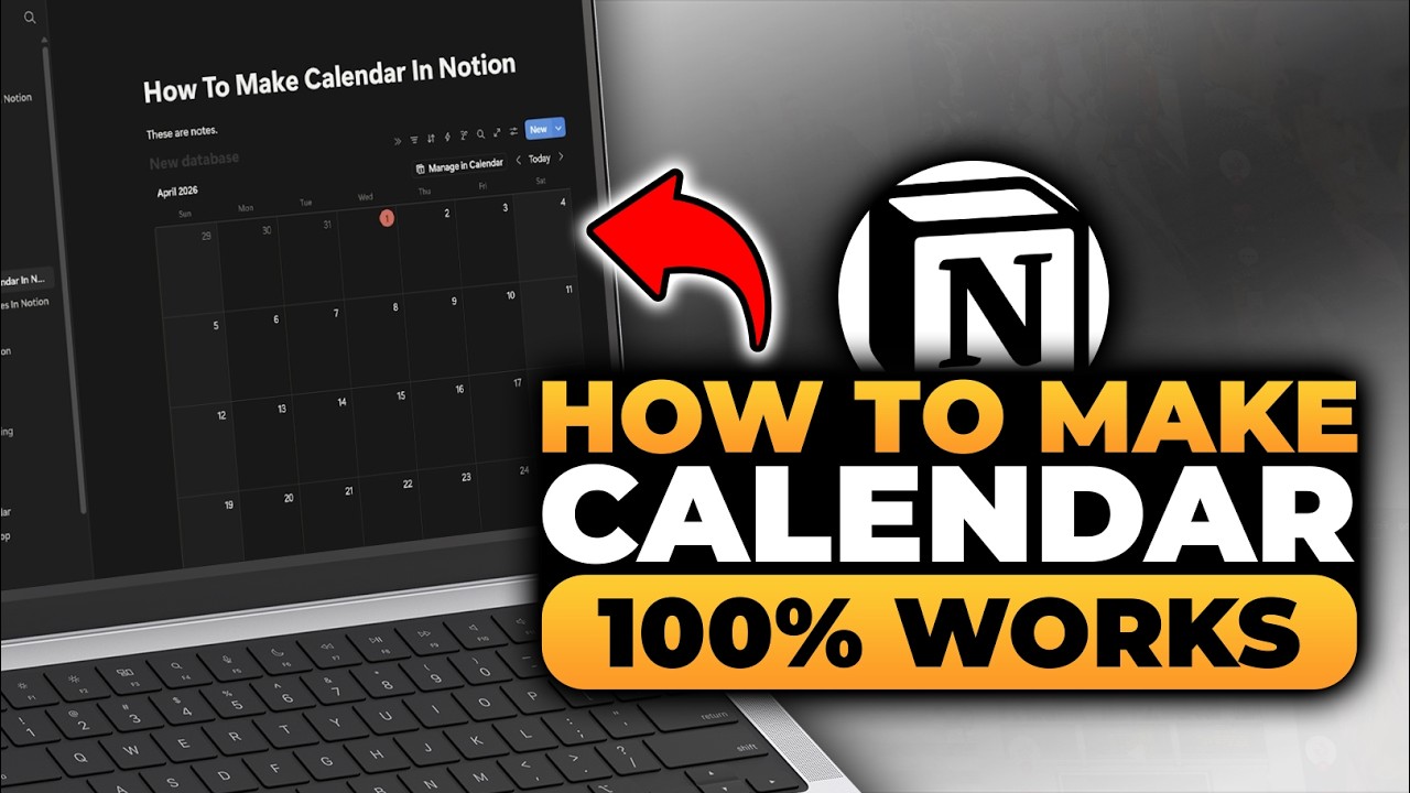 How To Make a Notion Calendar (FAST & EASY) | 100% WORKS | NO Yapping! | Make a Calendar in Notion