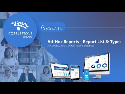Ad-Hoc Reports - Report List & Types