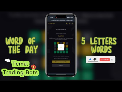 WORD OF THE DAY I BINANCE ANSWER NEW 5 Letter Words / Tema: Trading Bots