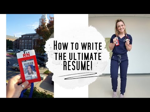 How to write a Registered Nurse RESUME