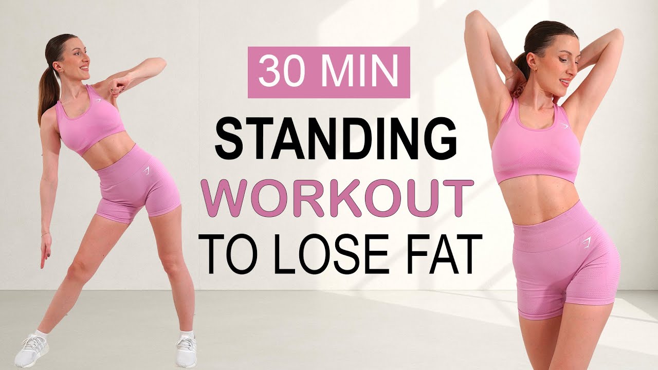 30 MIN ALL STANDING FAT BURN - Lose Weight While Having FUN | No Repeat,  Super Sweaty