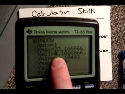 Using a TI-83 to look at data.
