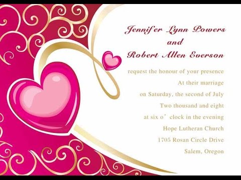 Wedding Invitations Card