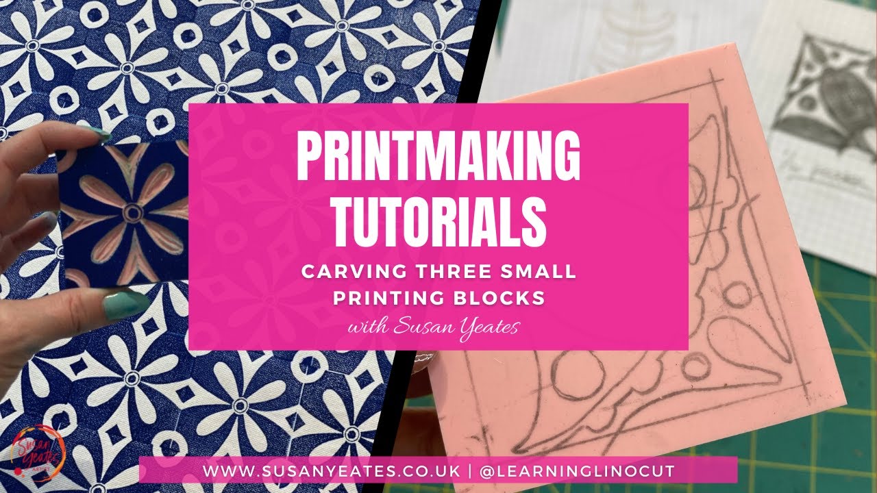 Printmaking Tutorial - Carving Three Repeat Pattern Blocks