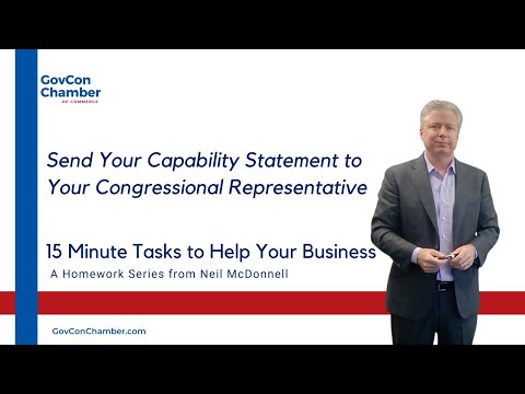 Does Your Congressional Representative Know Your Capabilities? | 15 Minute for GovCon Small Business