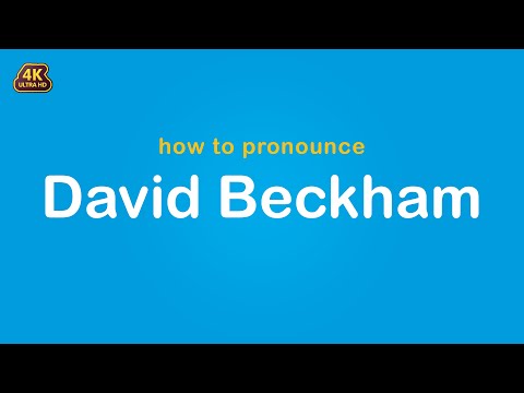 how to pronounce David Beckham