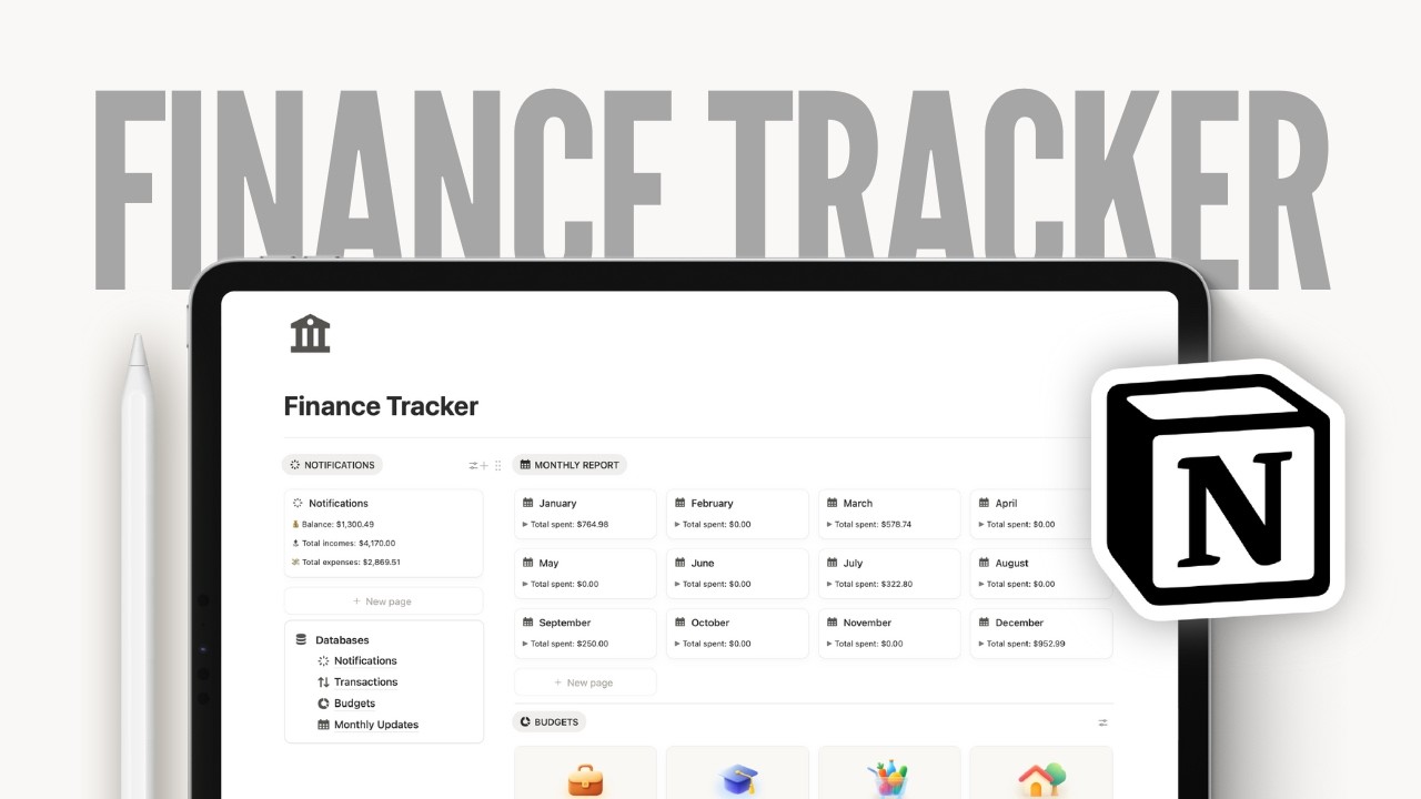 Create Your Ultimate Finance Tracker in Notion from Scratch | Free Template