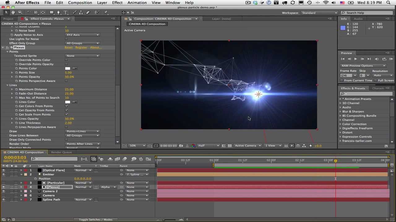 Plexus Particle Stream Tutorial