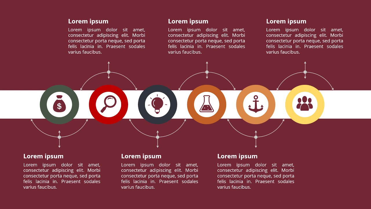 6 Step Chevron PowerPoint Template