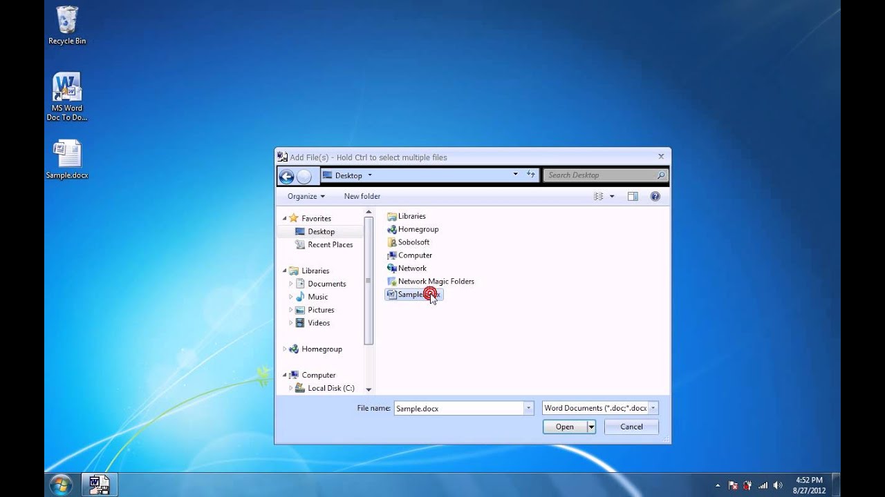 How To Use MS Word Doc To Docx and Docx To Doc Batch Converter Software