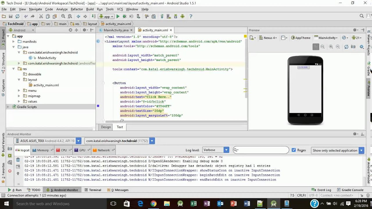 Lesson 8 (Android Studio) Design EditText for Android Application