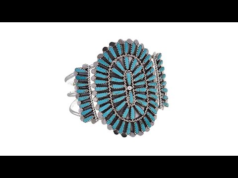 Chaco Canyon Zuni Kingman Turquoise Cluster Cuff