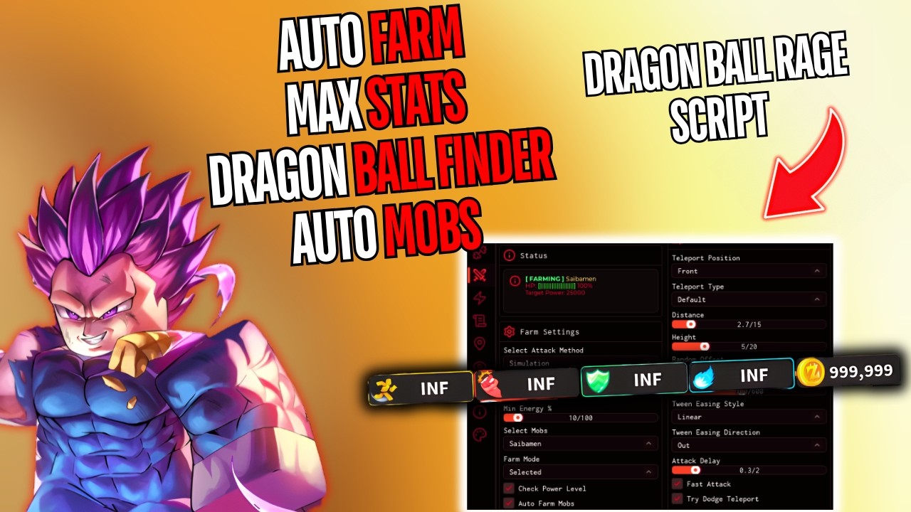 [🐲NEW] Dragon Ball Rage Script – AUTO FARM | MAX STATS | DRAGON BALL FINDER | AUTO MOBS | AUTO TRAIN
