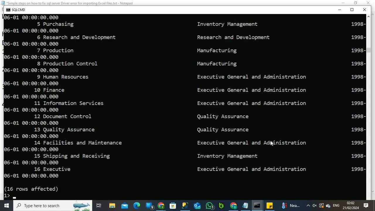 SQLCMD in a few steps: How to write SQL server queries from the command Prompt. #sqlcmd #sqlserver