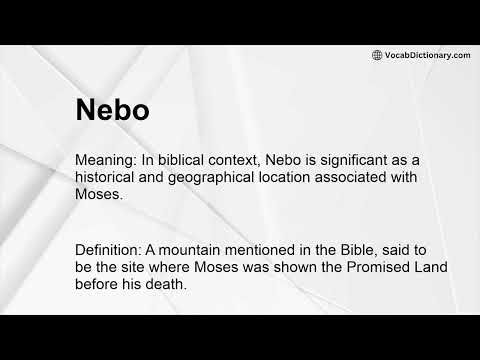 Nebo Meaning